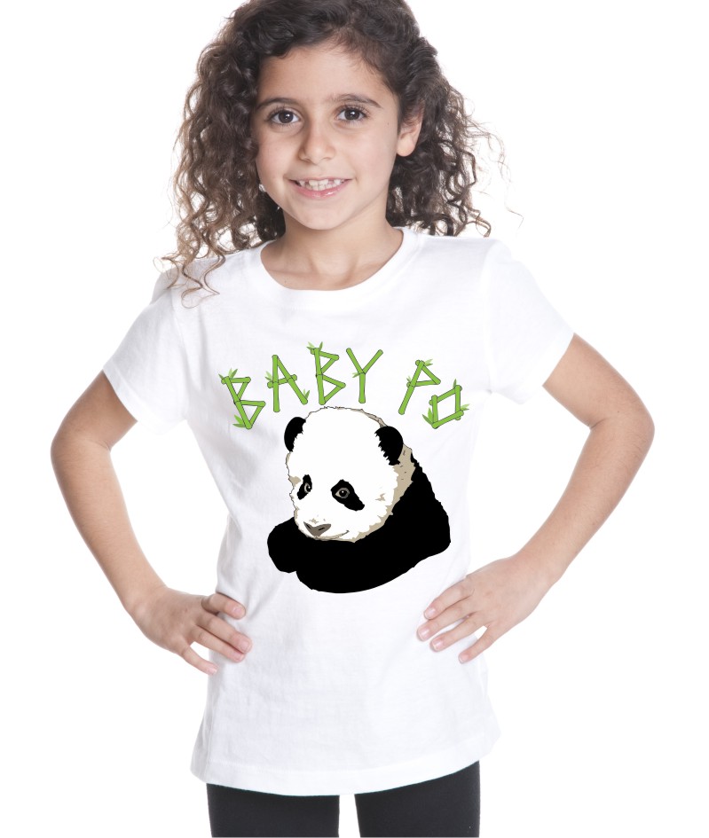 Baby Po Shirt | Panda Po shirt | Youth Girls Short Sleeve Shirt