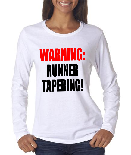 Get your Runner Tapering Ladies Long Sleeve White Shirt