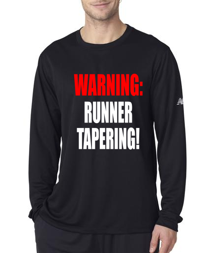 Get your Runner Tapering - NB Mens Long Sleeve Black Shirt